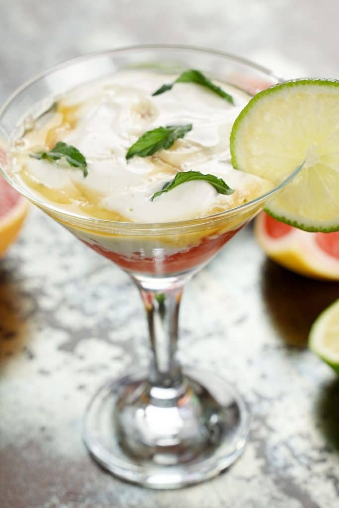 Grapefruit Lime Mint Yogurt Parfait Recipe - No-Bake Dessert Recipes