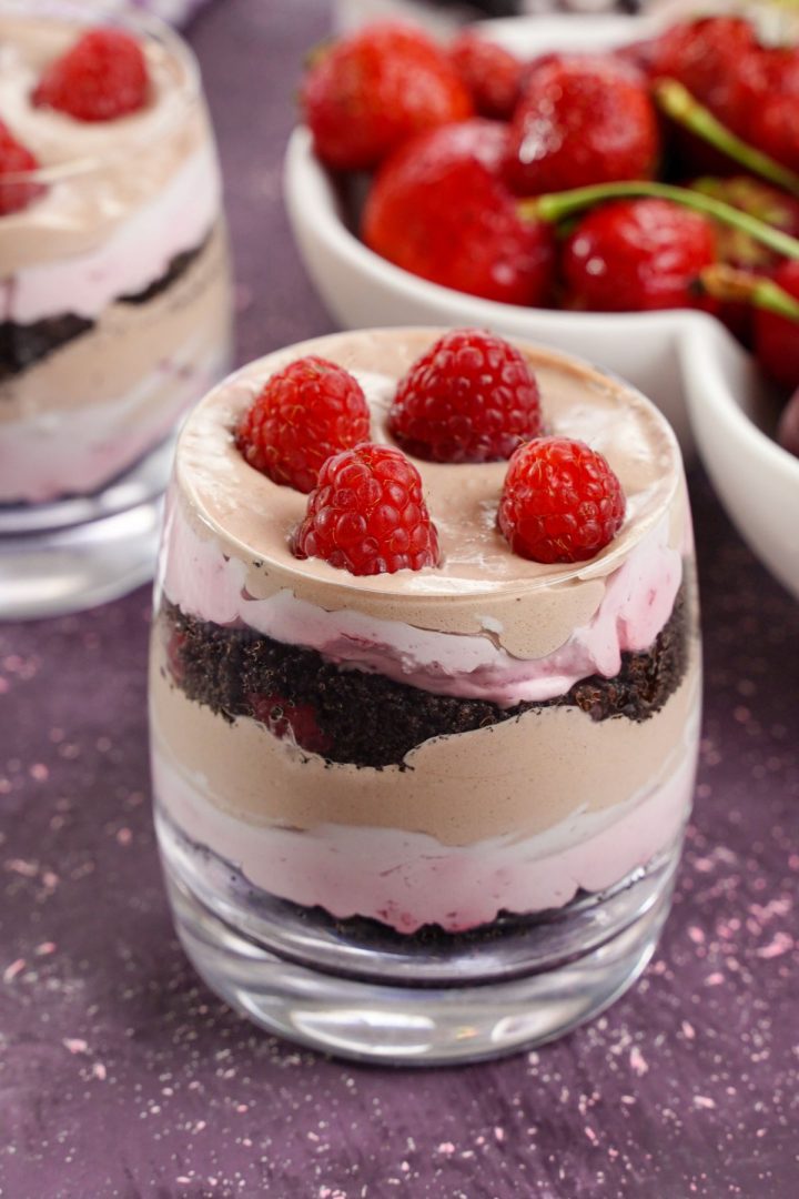 Raspberry Oreo Nutella Pudding Parfait - No-Bake Dessert Recipes