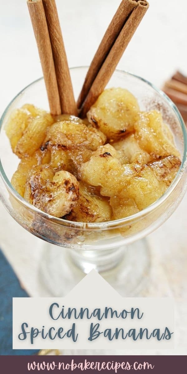 Microwave Cinnamon Spiced Bananas - No-Bake Dessert Recipes