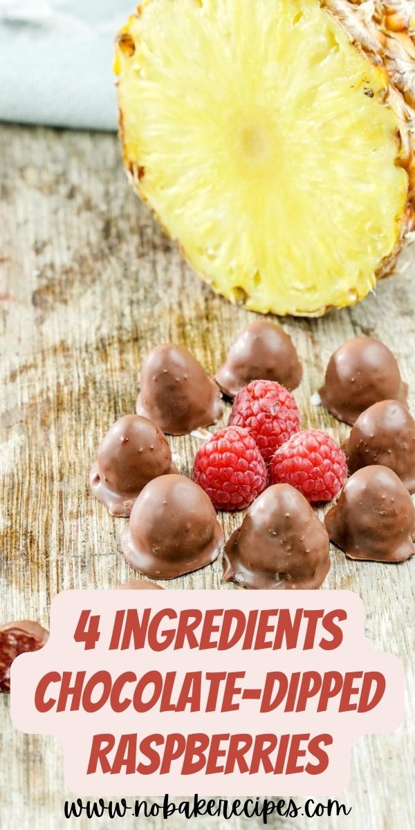 4 Ingredient Chocolate-Dipped Raspberries - No-Bake Dessert Recipes