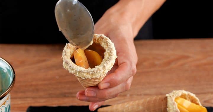 Peach Cobbler Cones: The Fast, Fun, and Unique No-Bake Dessert - No ...