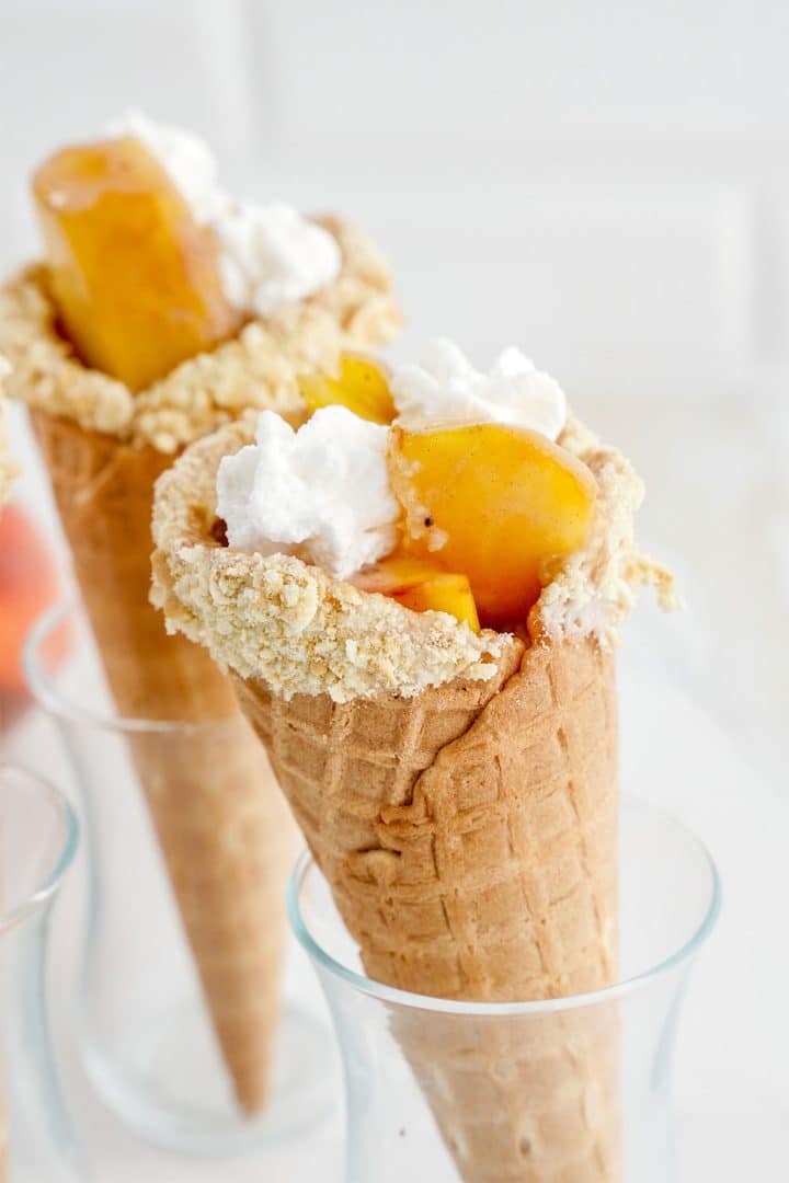Peach Cobbler Cones: The Fast, Fun, and Unique No-Bake Dessert - No ...