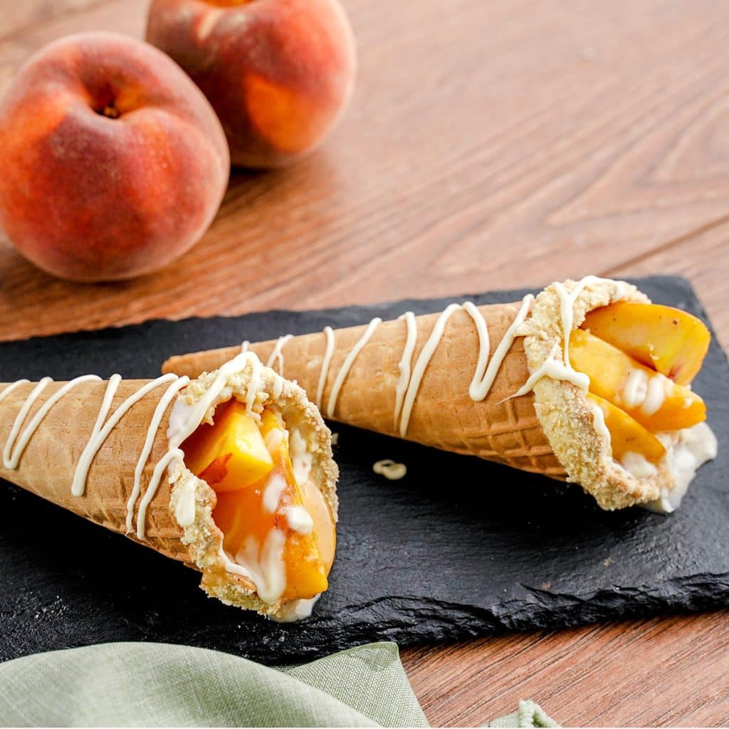 Peach Cobbler Cones: The Fast, Fun, and Unique No-Bake Dessert - No ...