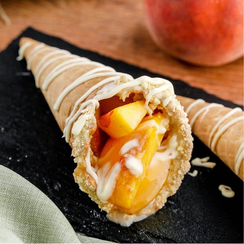 Peach Cobbler Cones: The Fast, Fun, and Unique No-Bake Dessert - No ...