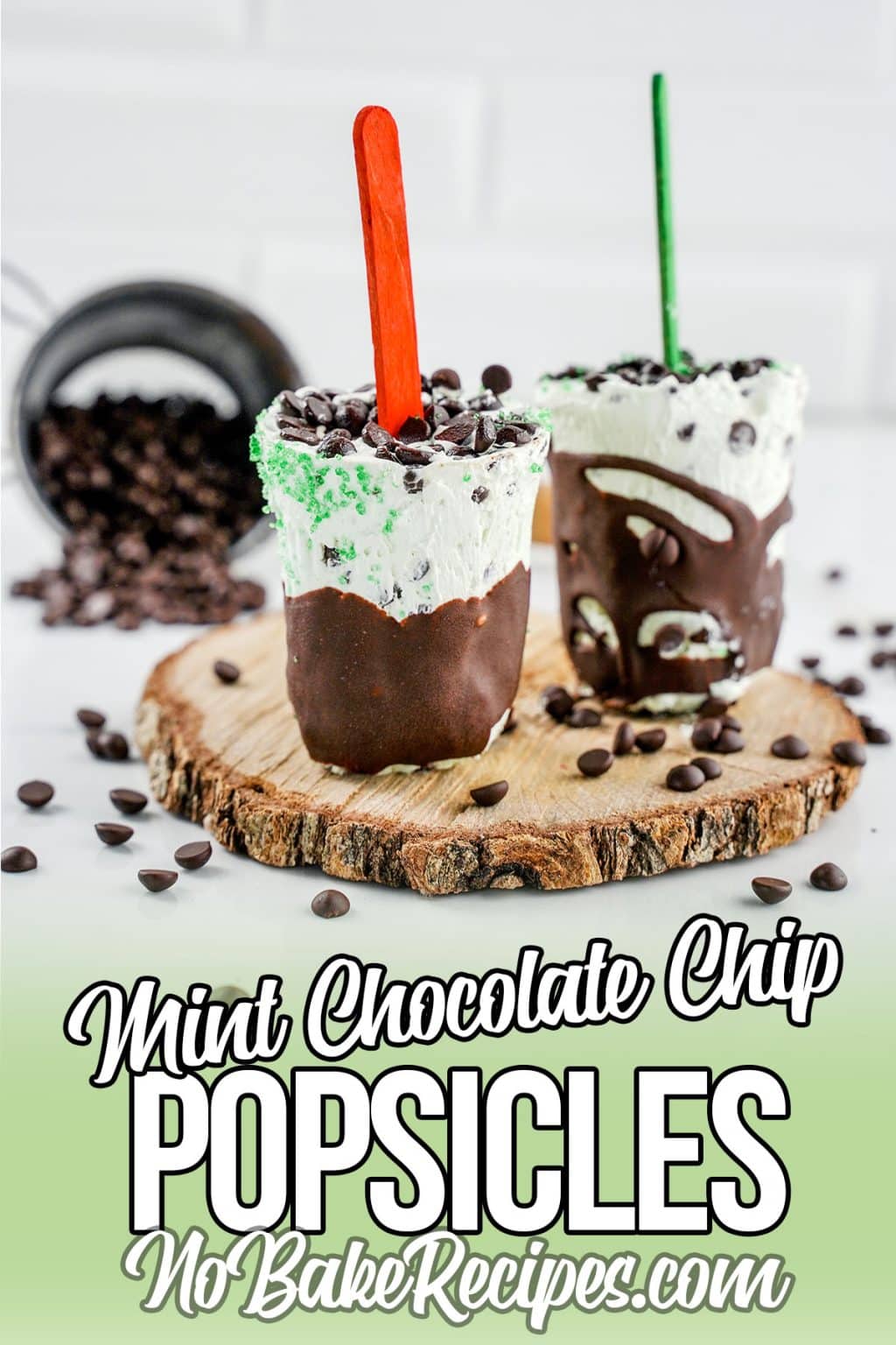 Mint Chocolate Chip Popsicles – The Perfect Summer Treat! - No-Bake ...